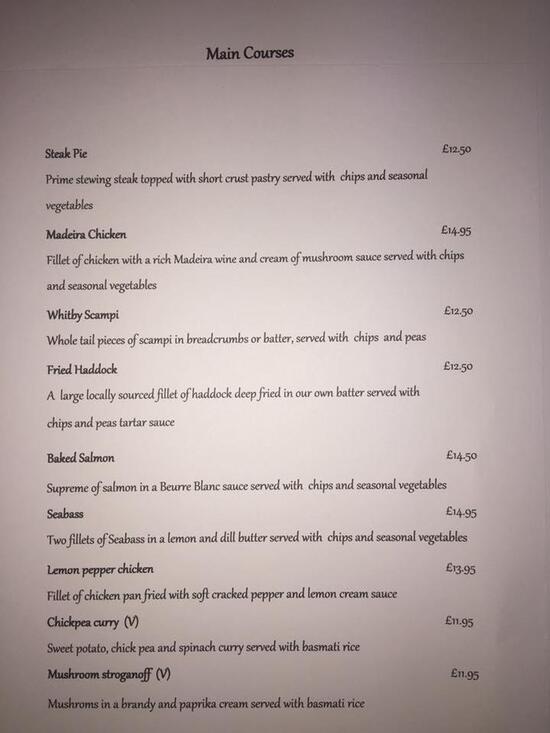 Menu at Blacksmith's Arms Inn Cloughton - County Inn & Accommodation ...