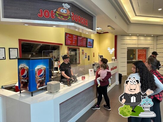 Menu at Joe Burger restaurant, Nanaimo
