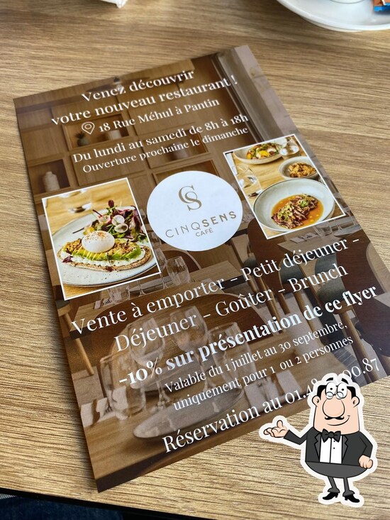 CinqSens Café, Pantin - Menu du restaurant, prix et avis
