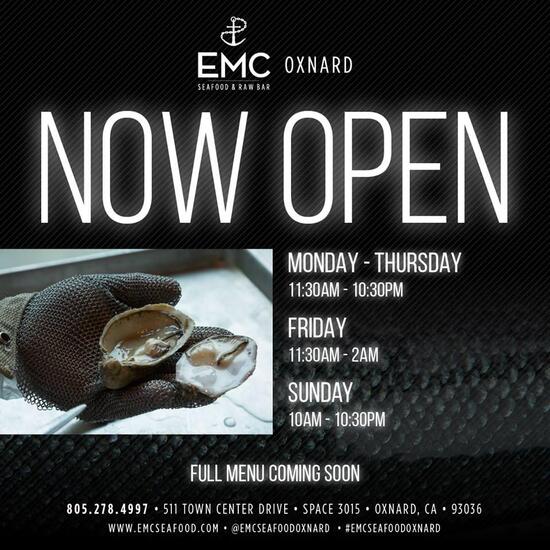 Menu at EMC Seafood & Raw Bar, Oxnard