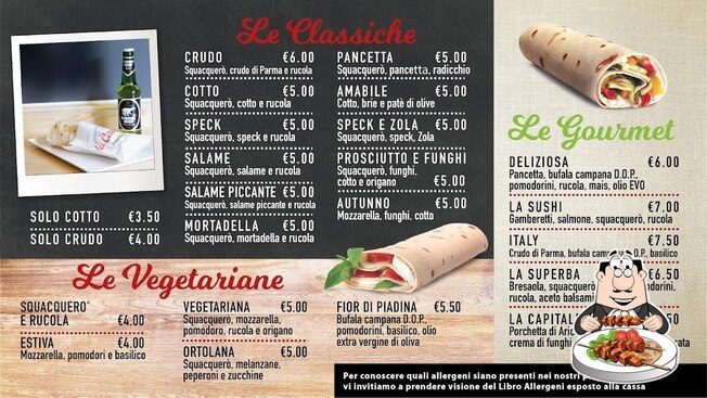 Menu da La Caveja Piadineria Reggio Calabria ristorante, Reggio Calabria