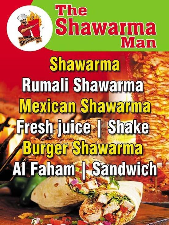 Menu at The Shawarma Man, Ranni