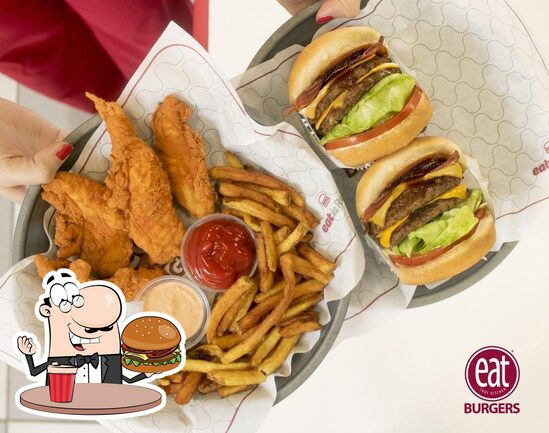 Menu at Eat Burgers restaurant, Mexicali, Av. República de Cuba 23