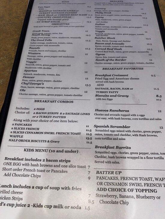 Menu at Raspberry's Pancake House & Restaurant, Steger