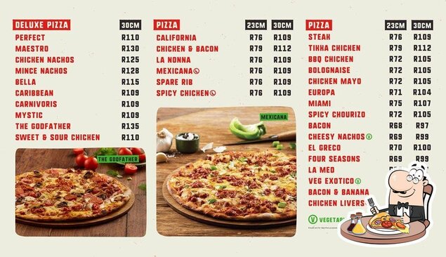 Menu at Pizza Perfect Welkom pizzeria, Welkom
