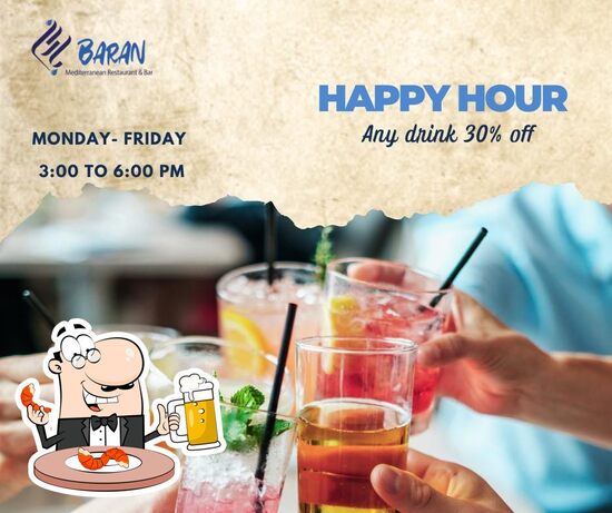 Menu at Baran Mediterranean Restaurant Bar & Catering, Anaheim