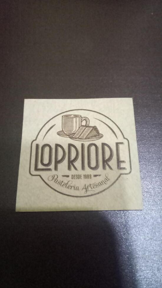 Carta del postres Lo Priore, Veracruz