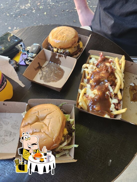 Menu at The Box Factory Burgers restaurant, Sawtell