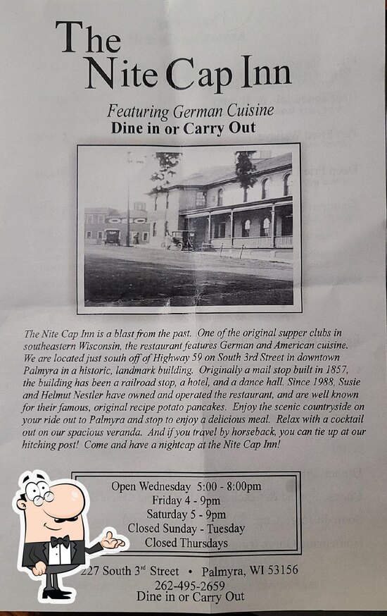 Nite Cap Inn, Palmyra - Restaurant menu, prices and reviews
