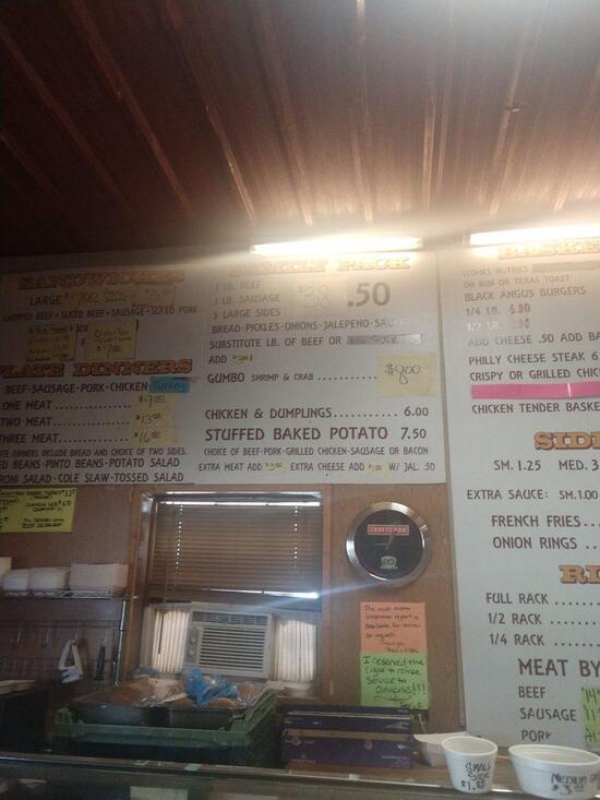 Menu at Rock'n R BBQ, Cleveland, TX-321
