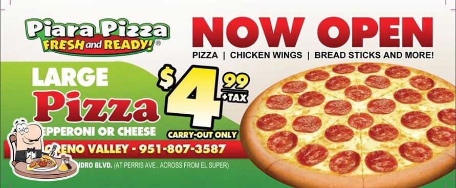 Piara Pizza in Moreno Valley - Restaurant menu and reviews