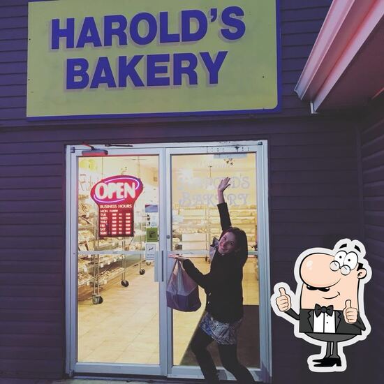 Menu at Harold's Bakery, Sydney River, Kings Rd