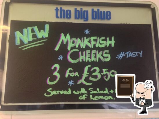 Menu at The Big Blue fast food, Warrington
