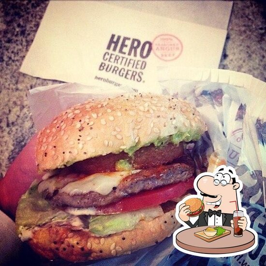 Menu at Hero Certified Burgers restaurant, Brampton, Hurontario St