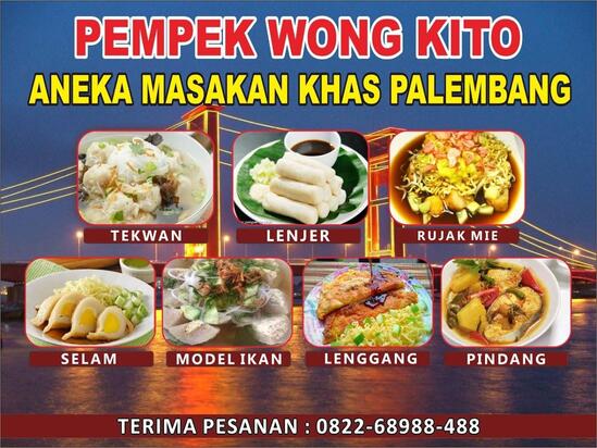 Menu at Pempek wong kito restaurant, Kuala Kurun