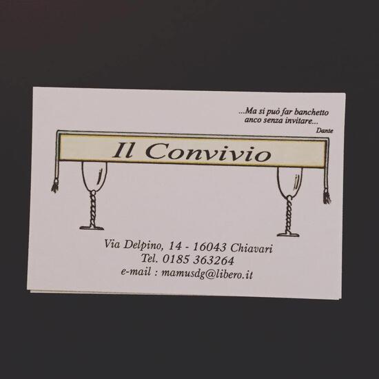 Menu da Convivio ristorante, Chiavari