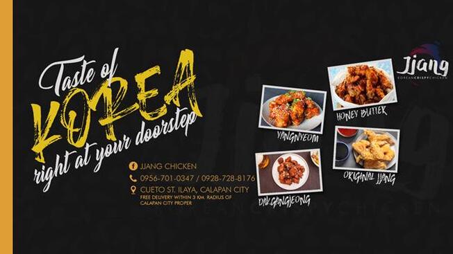 Menu at Jjang Chicken restaurant, Calapan