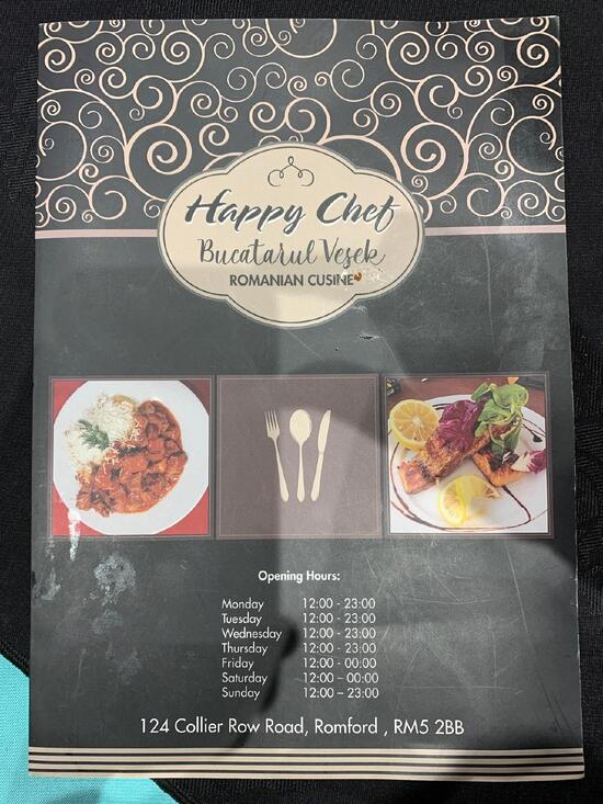Menu at Happy Chef restaurant, Romford