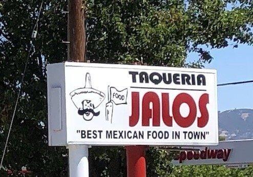 Menu at Taqueria Jalos restaurant, Ukiah