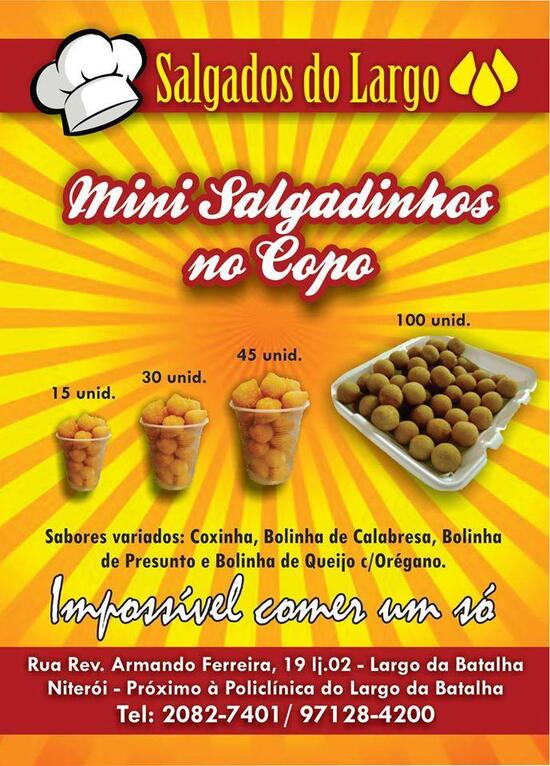Menu em Salgados do Largo cafeteria, Niterói