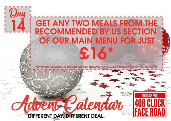 Menu at The Clock Face Pub and Restaurant, St Helens