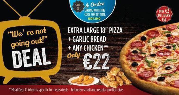 Carta de pizzería Apache Pizza Letterkenny, Letterkenny