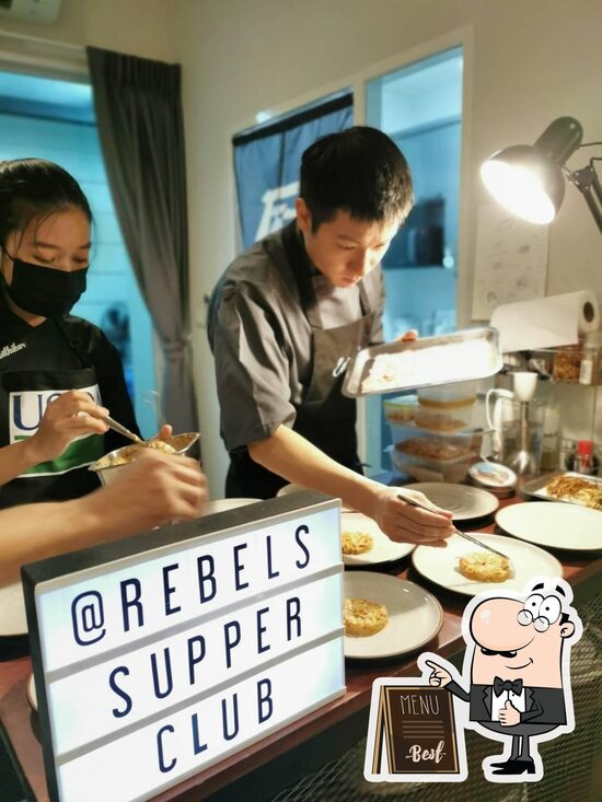 Menu at Rebel's Supper Club, Bangkok