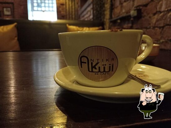 Menu at Antika cafe, Alexandria