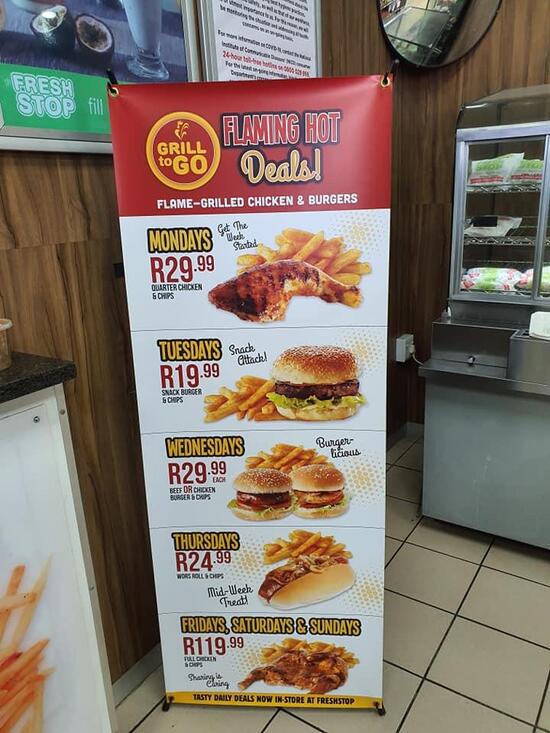 Menu at FreshStop restaurant, East London