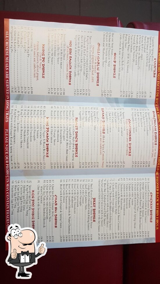 Oriental Kitchen, Ayr - Restaurant menu, prices and reviews