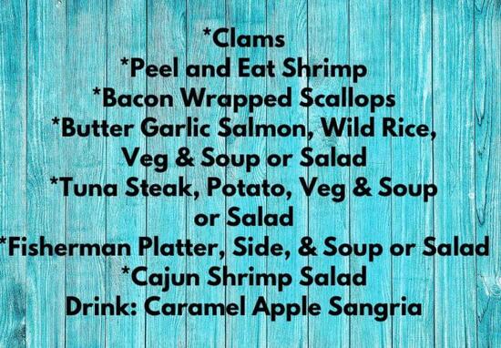 Menu at VFW Post 5642 restaurant, Montrose