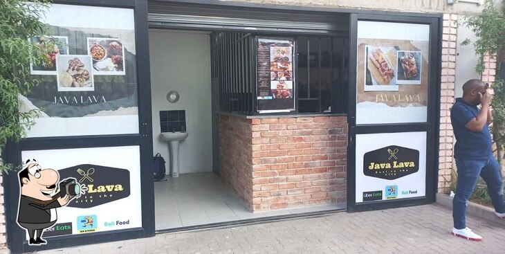 Menu at Java Lava kasi to the city restaurant, Johannesburg