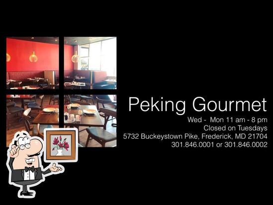 Menu at Peking Gourmet restaurant, Frederick