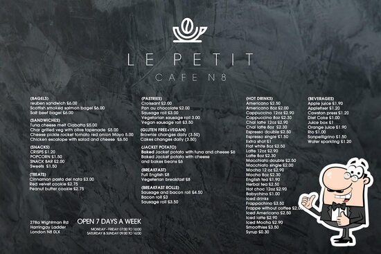 Le Petit Cafe N8 in London - Restaurant menu and reviews