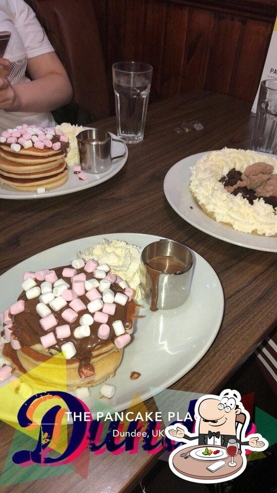 Menu at The Pancake Place cafe, Dundee