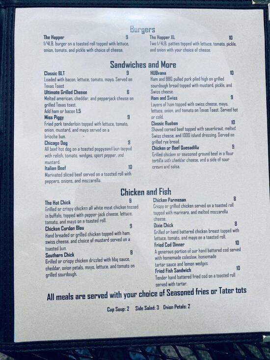 Menu at The Rabbit's Foot Bar & Grill, Rochelle