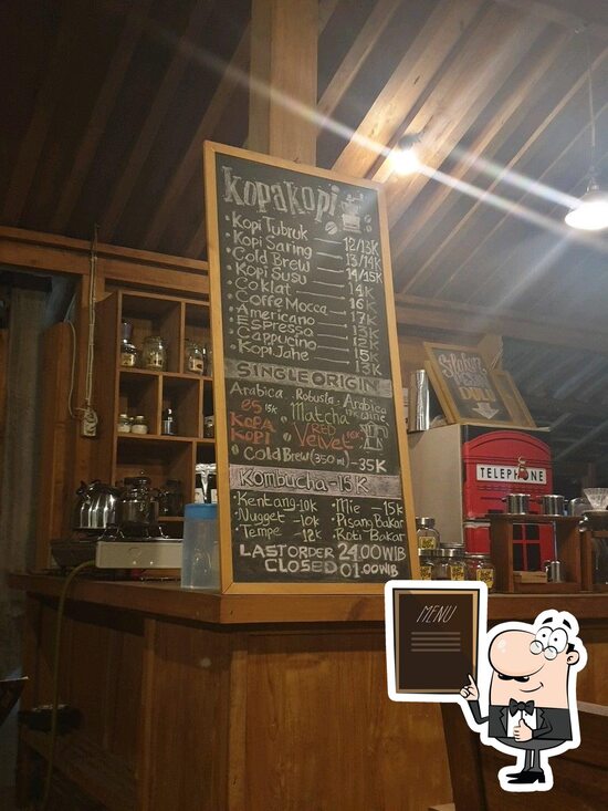 Menu at Kopa Kopi Purwanggan, Yogyakarta