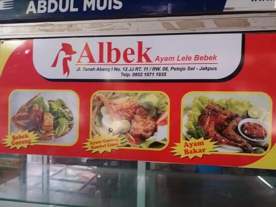 Menu at restoran Albek restaurant, Central Jakarta