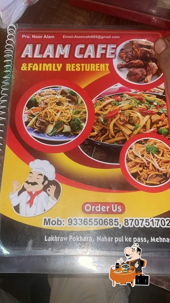 Menu at Alam Cafe, Mehnagar