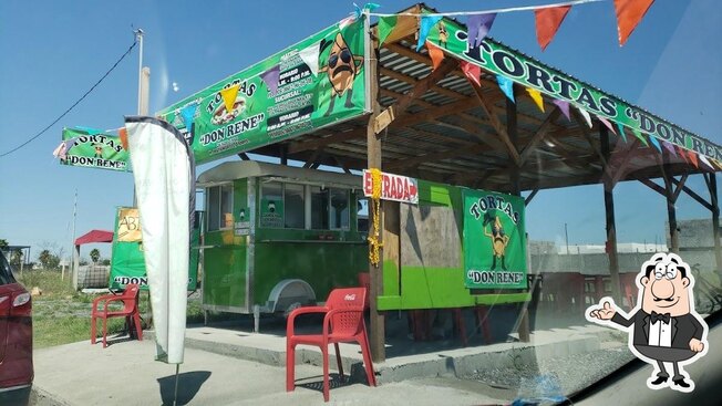 Menu at Tortas Don Rene restaurant, Matamoros, Mexicali LB