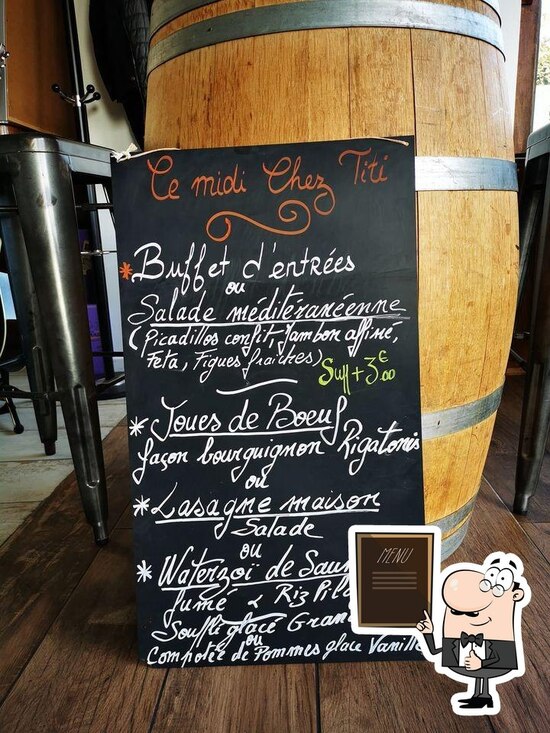 Menu at Chez Titi restaurant, Nantes