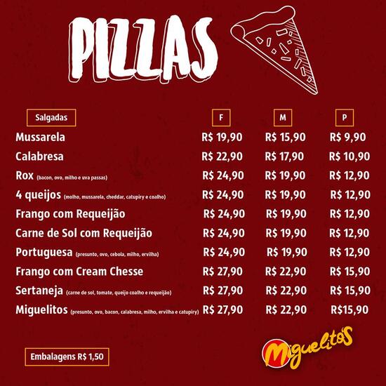 Menu em Mig Pastéis - UNIDADE CINZA restaurante, Campina Grande