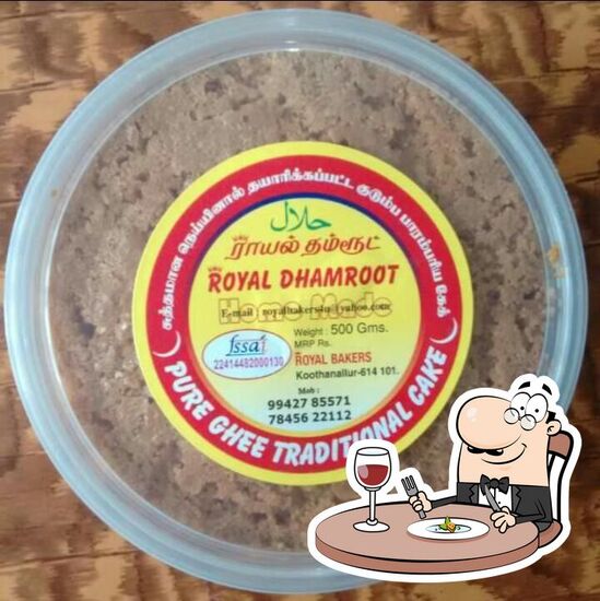 Menu at Royal Bakery and Dumroot Cake, Koothanallur