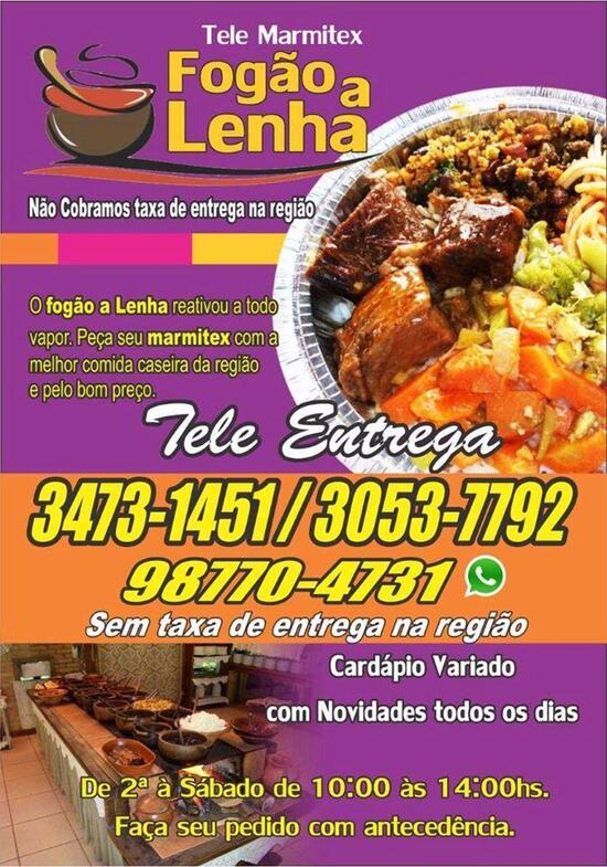Menu at Tele Marmitex Fogão a Lenha, Belo Horizonte