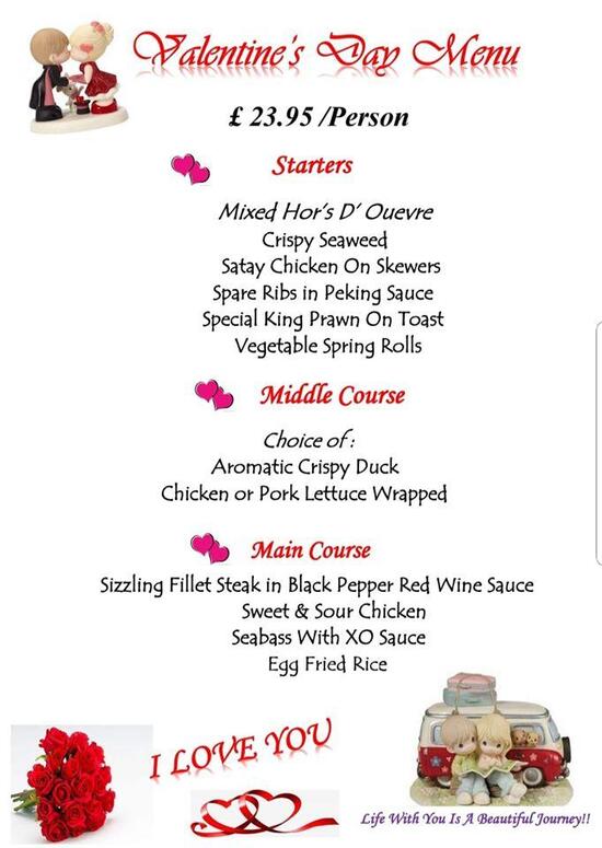 Menu at New Sunrise restaurant, Northampton