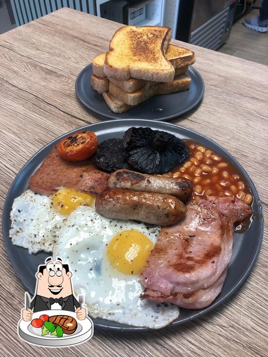 Menu at Andy’s All Day Breakfast cafe, Wigan