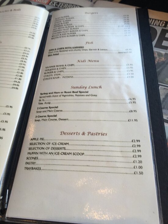 Menu at Courtneys Steakhouse, Newry
