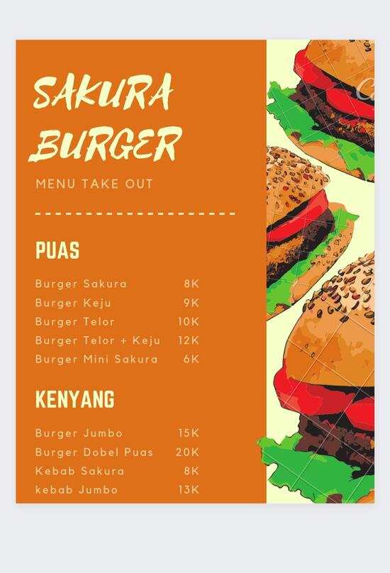 Menu at Sakura Food STT Telkom restaurant, Bandung