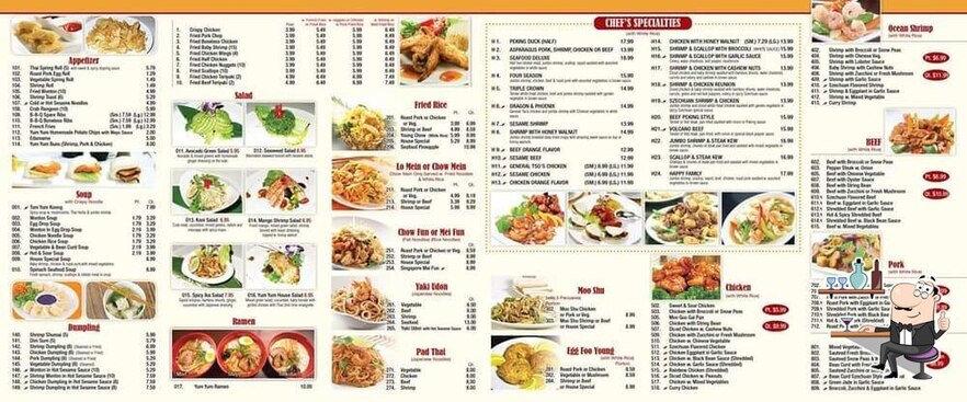 Menu at Chin Chin Palace restaurant, Bayonne