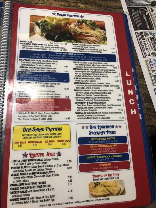 Menu at Americana Diner restaurant, Middletown, 420 East
